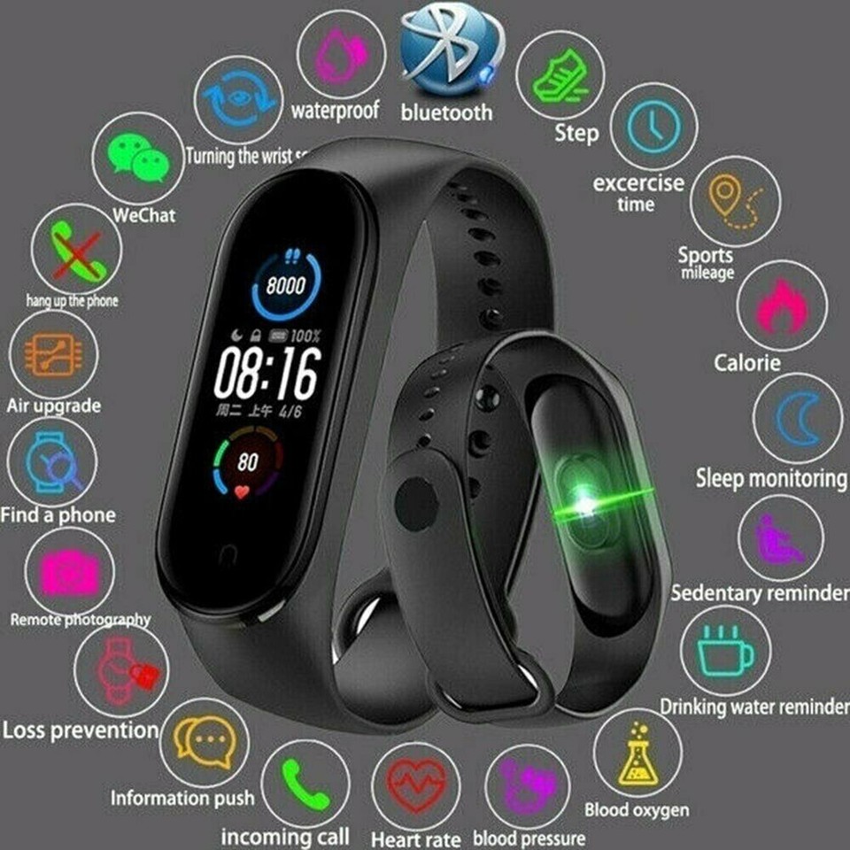 Fitness Smart Watch Band Sport Activity Tracker Step Counter Kid Adult ...