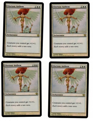 MTG 4X ** GLORIOUS ANTHEM FOIL ** X4 Magic 9th | eBay