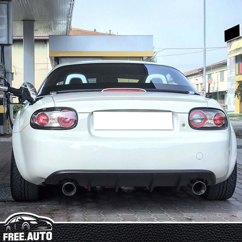 For 09-15 Mazda MX-5 Miata NC NC2 Rear Bumper Lip Diffuser W/ 4-Fin PU ...