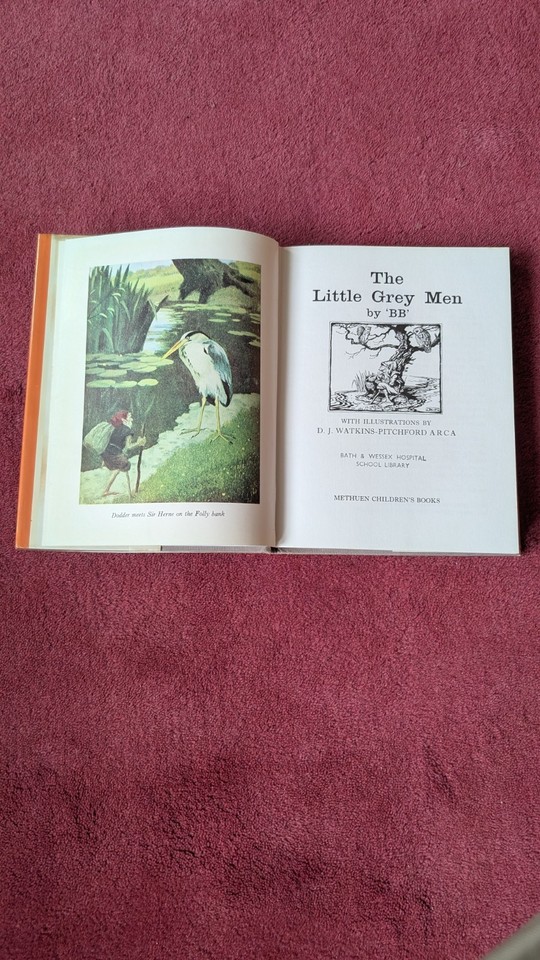 BB The Little Grey Men, hard cover, Methuen, ex library book with pvc ...
