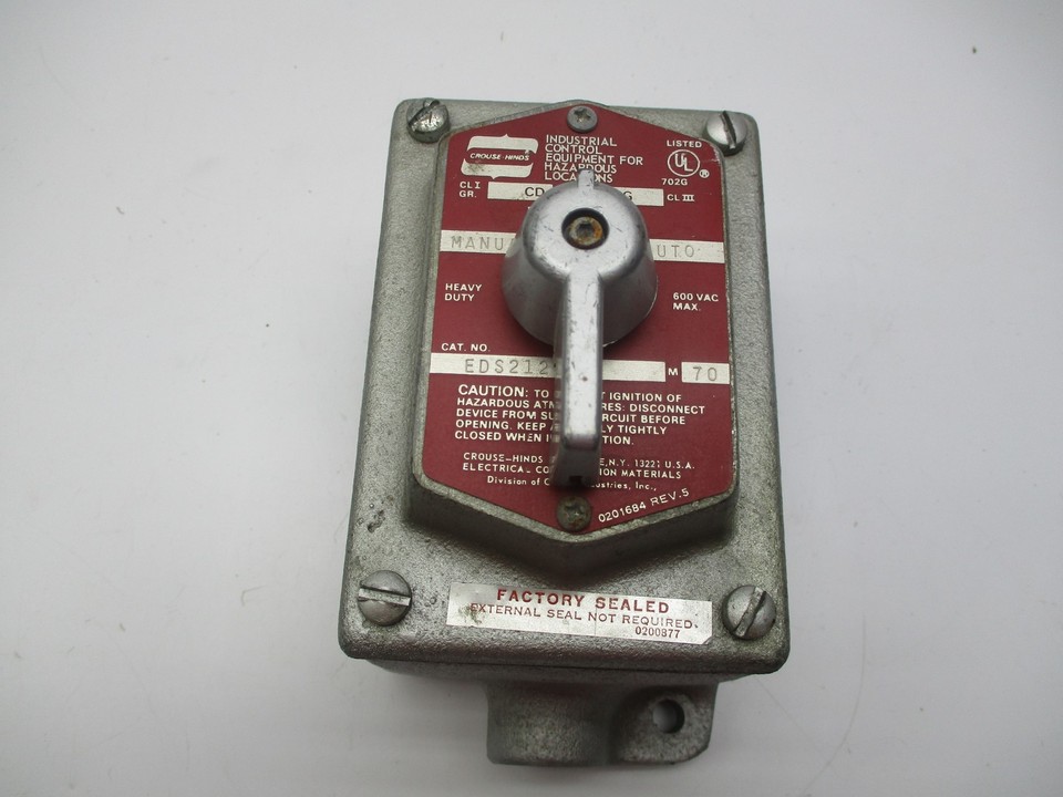 CROUSE HINDS EDS21273 EXPLOSION PROOF SWITCH UNMP | eBay