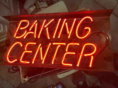 Large Neon Sign "Baking Center" 27"x13" | eBay