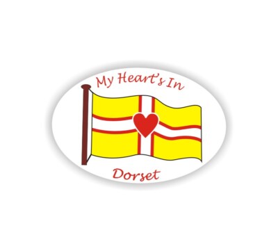 My Hearts In Dorset Flag Sticker 140mm x 100mm Decal Stickers Car Van ...