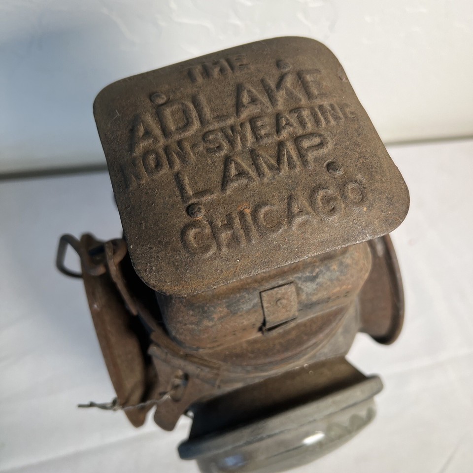 Antique ADLAKE Non-Sweating Lamp Chicago Railroad Train Switch Lantern ...