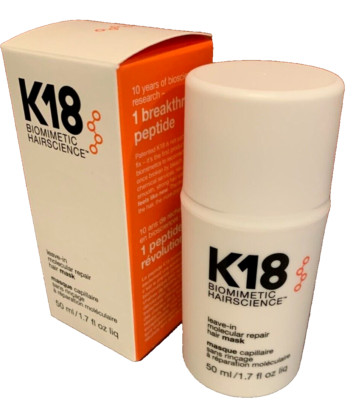 K18 Leave in Molecular Repair Hair Mask 1.7oz NEW IN BOX 858511001128 ...