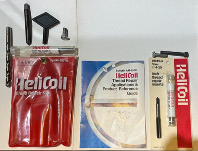 Vintage Helicoil Thread Repair Kits 5/16-18 5521-5 & 1/4-20 R1185-4 ...