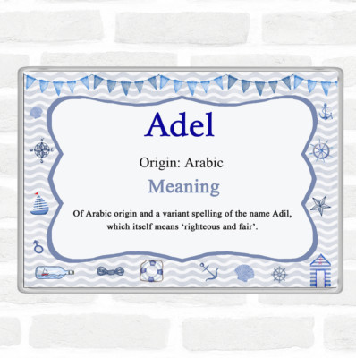 Adel Name Meaning Jumbo Fridge Magnet Nautical | eBay UK