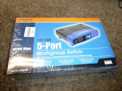 Linksys EtherFast 10/100 5-Port Workgroup Switch EZXS55W - switch - 5 ...