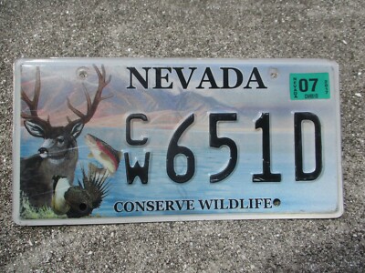 Nevada 2017 Wildlife DEER license plate # 651D | eBay