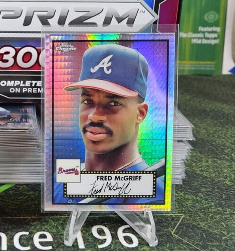 2021 Topps Chrome Platinum 684 Fred McGriff SILVER MEGA Prism Refractor ...