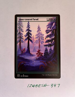 MTG Snow-Covered Forest #329 PixelSnowLands.jpg NON-FOIL Secret Lair ...
