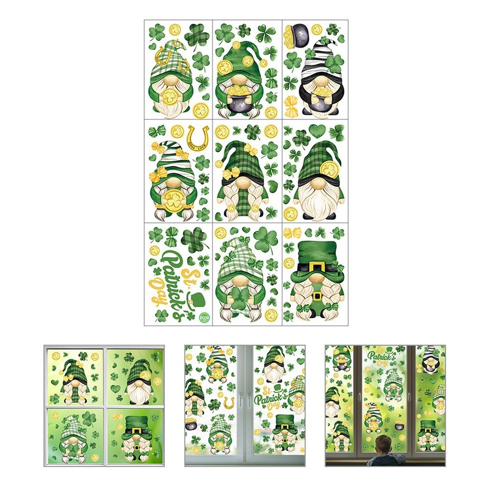 Window Film Decorative St Patricks Day Clings Decals Ireland Stickers ...