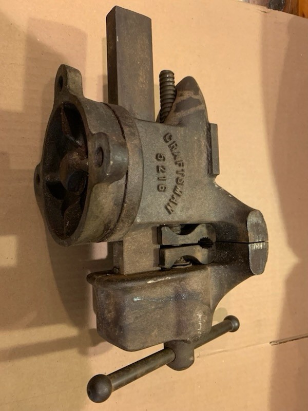 Old Craftsman no.5216 swivel bench vise has 4 inch jaws has anvil | eBay
