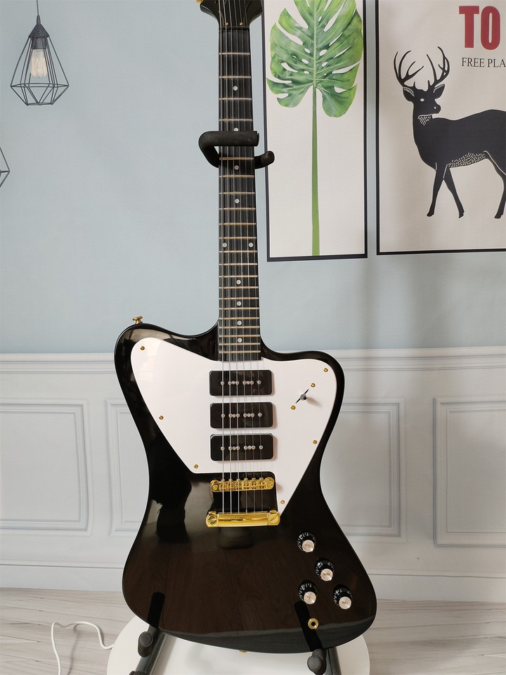 Custom Firebird Non-Reverse Electric Guitar 22 Fret Soild Body P90 ...