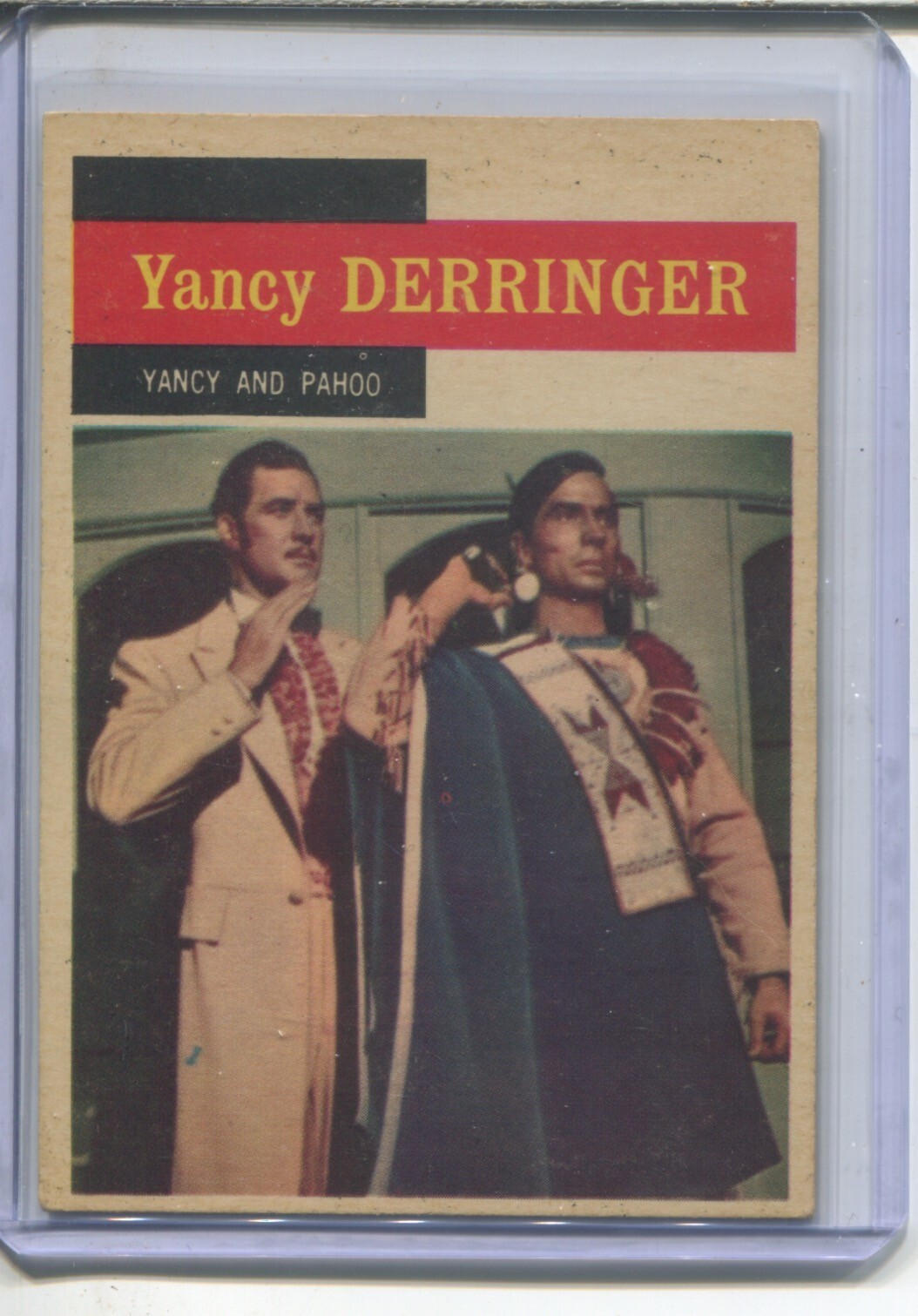 1958 Topps TV Westerns Yancy Derringer #40 Yancy and Pahoo Surface Wear ...