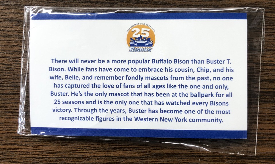 BRAND NEW SEALED NOS 2012 Buffalo Bisons SGA Medallion Coin BUSTER ...