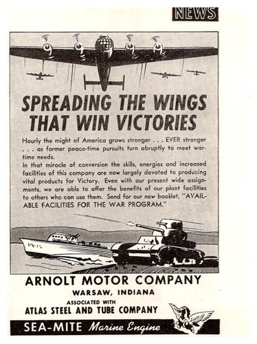 1942 Arnolt Motor Co. Sea-Mite Marine Engine Vintage WW2 Print Ad | eBay