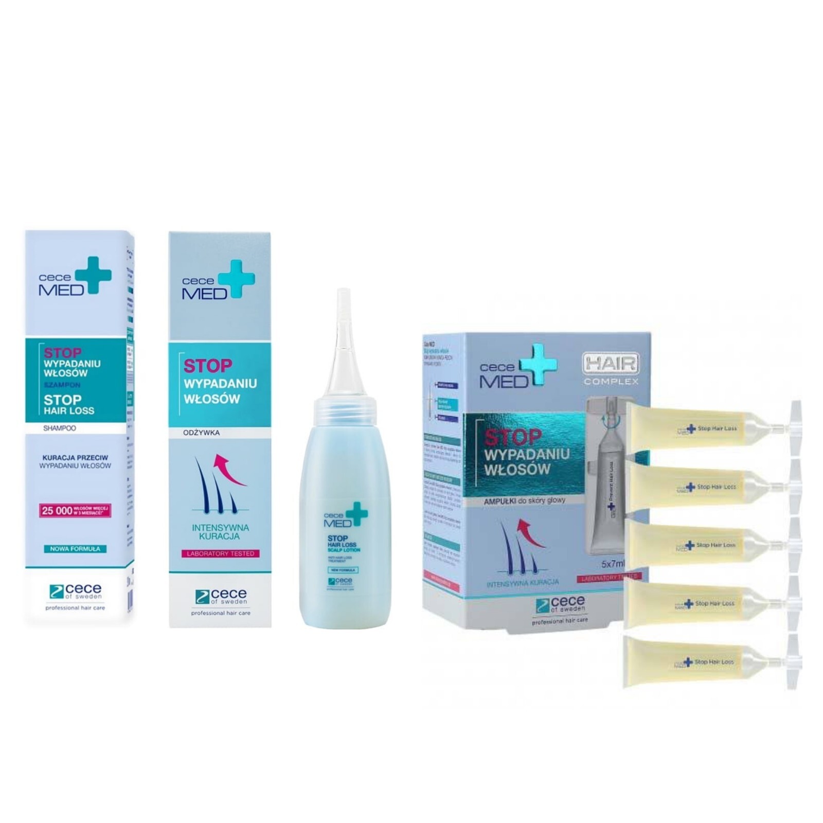 Cece MED Anti Hair Loss Shampoo 300ml Conditioner 300ml Scalp Lotion ...