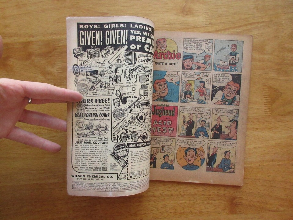 ARCHIE’S JOKES #17 (1962/25¢ Squarebound Archie Giant!) **Monster Cover ...