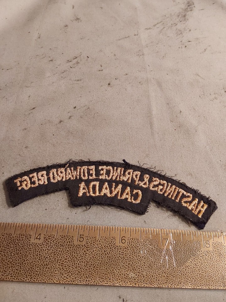 WWII Era Canadian Army Hastings & Prince Edward Regt Canada Tab Patch ...