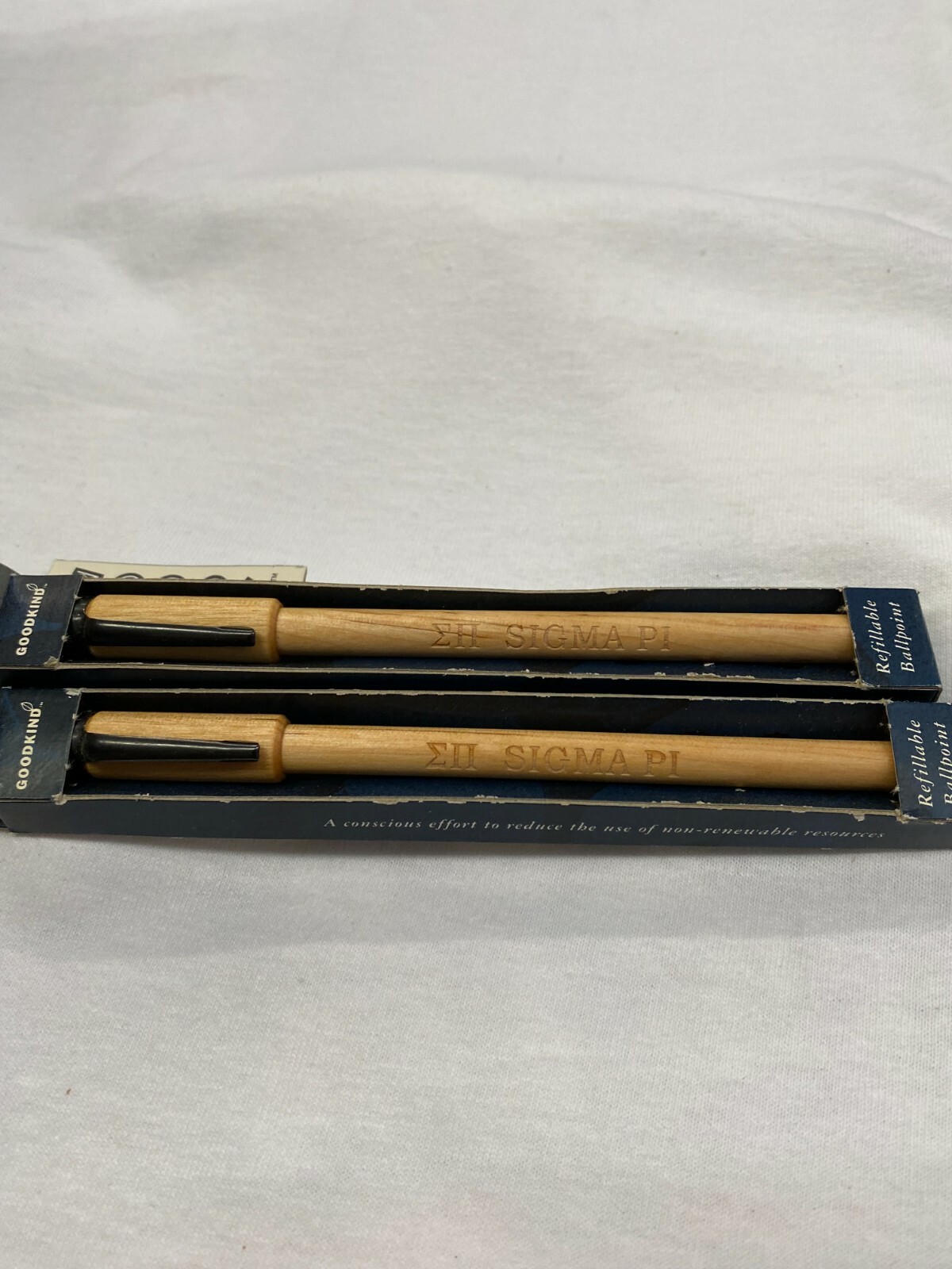 Set of 2 Sigma Pi Woody Wood Writing Pens NEW, NOS, RETRO, RETIRED | eBay