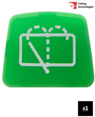 CARLING 275.9053 L-SERIES Rocker Head Insert TOP GREEN REAR WINDOW ...