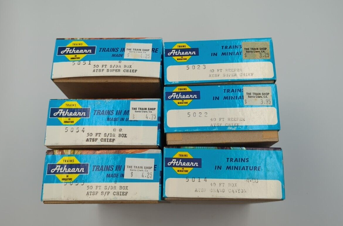 HO NOS - ATHEARN LOT OF 6 ATSF Santa Fe - (5014, 5022,5023, 5051, 5054 ...