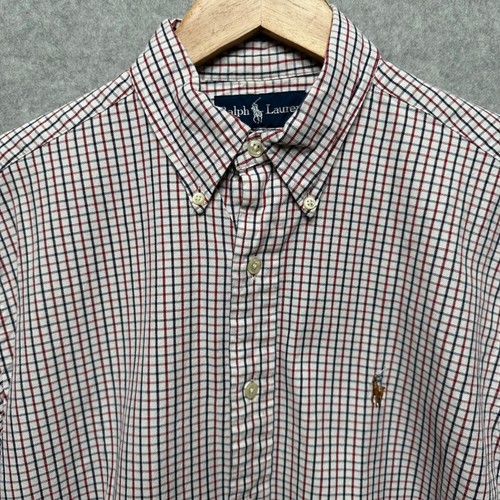 VTG Ralph Lauren Yarmouth Mens 15 32/33 Tattersall Check Button Down ...