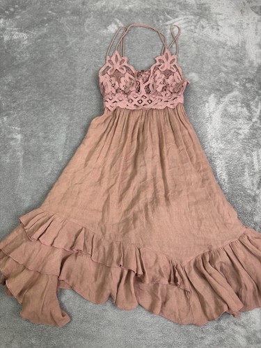 Free People Adella Slip Dress Women’s Size XS Pink | eBay