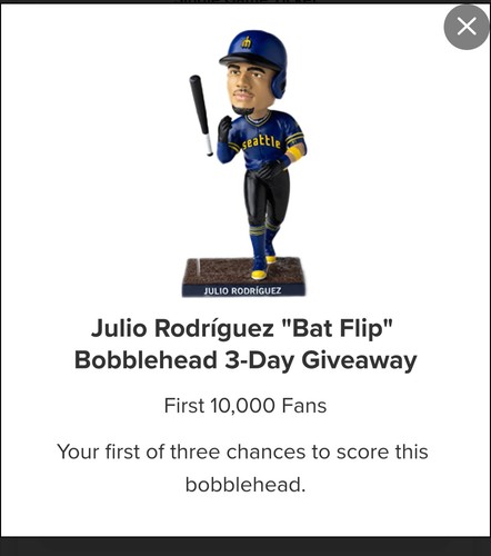 2025 JULIO RODRIGUEZ SEATTLE-MARINERS BAT-FLIP BOBBLEHEAD "PRE-SALE" | eBay