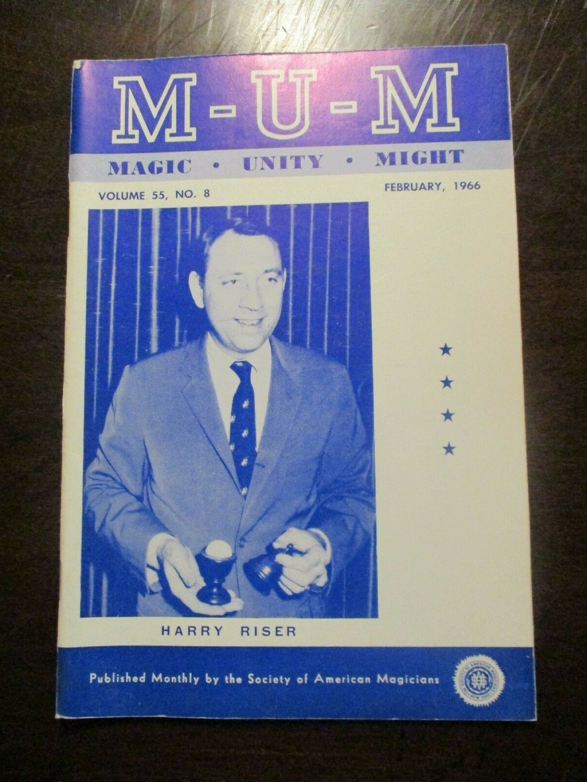 MUM MAGAZINE FEBRUARY 1966 HARRY RISER MAGIC UNITY MIGHT MAGICIAN VOL ...