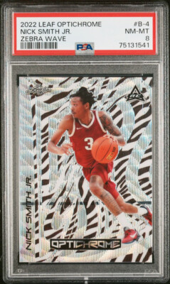 2022 LEAF OPTICHROME Zebra Wave Prizm NICK SMITH JR # TRUE 1/1 # /1 RC ...