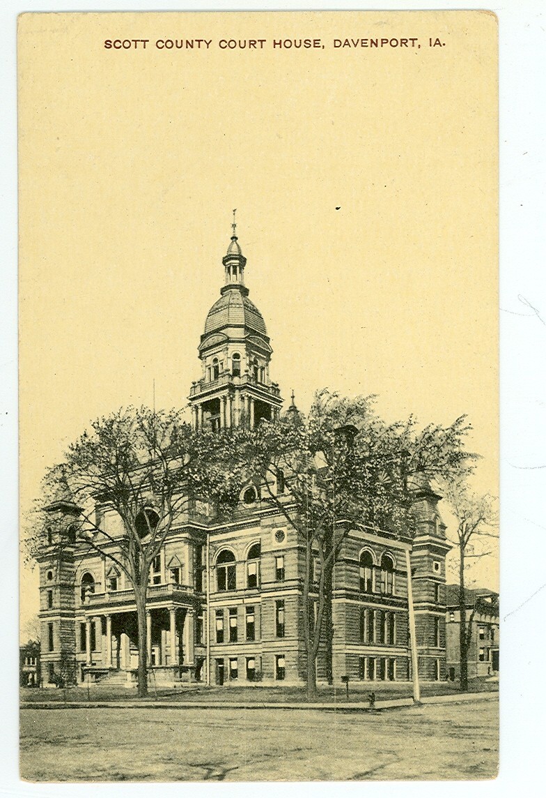Davenport, Iowa, Scott County Court House (Daven IA 44 | eBay