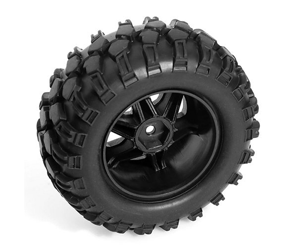 90mm x 38mm Rubber Tire & Rim Set For 1/16 RC TRAXXAS MINI E-REVO ...