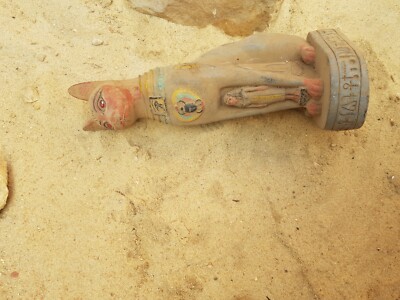 Rare Antique Ancient Egyptian God Cat 35 cm , Isis,Scarab Protection ...