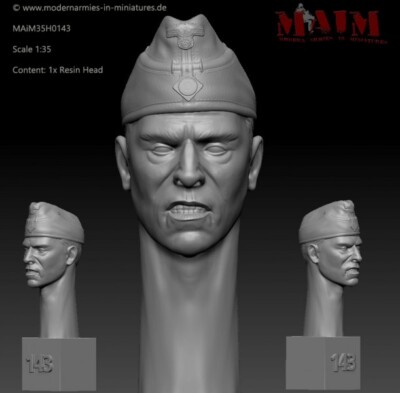 MAiM Models 1/35 WWII German Head w/Schiffchen: Anger Impression (1pcs ...