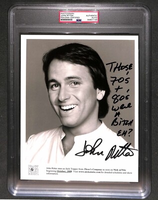 John Ritter "Great Inscription! Three's Company" Signed Autographed ...
