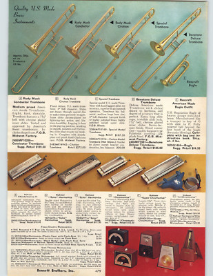 1972 PAPER AD Rudy Muck Citation Trombone Benetone Hohner Pro 64 ...