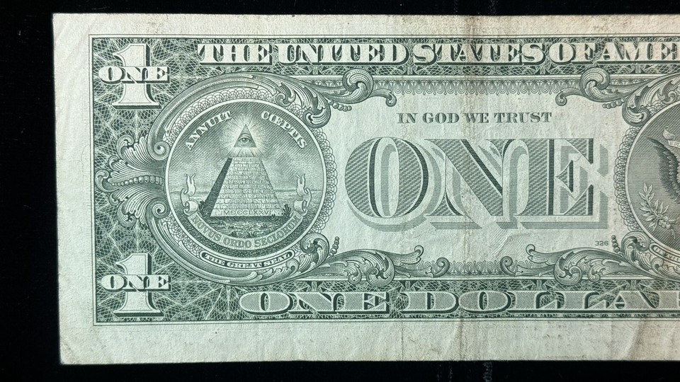 ((STAR NOTE ERROR)) 1995 $1.00 FEDERAL RESERVE NOTE (OFF CENTER ERROR ⭐ ...