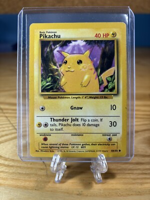 Pikachu Pokemon Base Set Common Card #58 58/102 Yellow Cheeks (b) | eBay