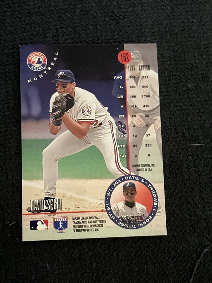 1996 Leaf Montreal Expos Baseball Card #162 David Segui | eBay