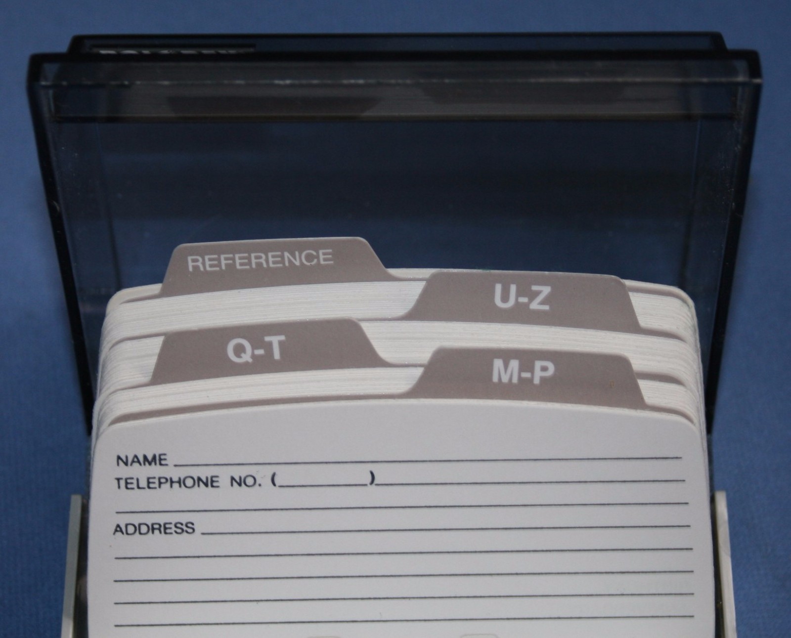 Rolodex Plastic Business Card File w/ Cards Alphabet Tabs S-300C ...