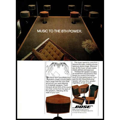 1982 Bose 901 Stereo Speakers Vintage Print Ad Audiophile Sound Wall ...