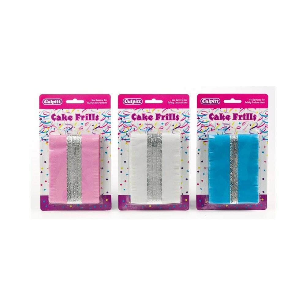 CHRISTMAS BIRTHDAY CAKE FRILL Culpitt Banding Ribbon Star Holly All ...