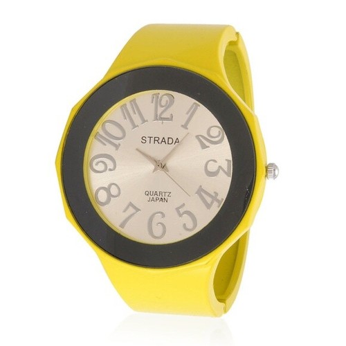 STRADA Cuff Wrist Watch Women's Stainless Steel Stainless Steel Back | eBay