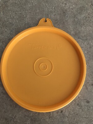 Tupperware Round Lid Light Orange/Yellow EUC! #215 "A" | eBay