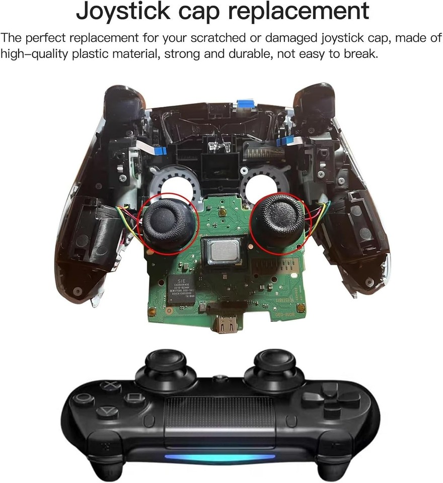 20PCS For PS4 Controller Joystick Caps Analog Thumbstick Grip Cover ...