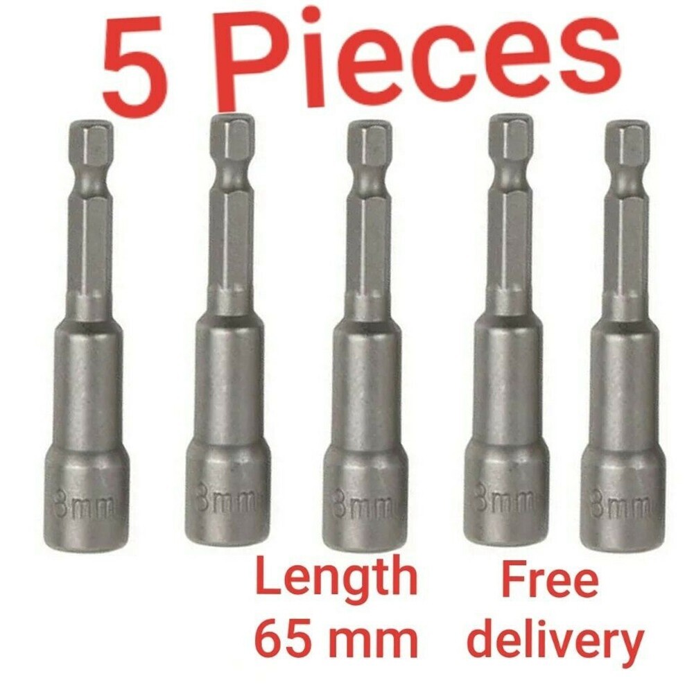 Hex Socket Bit Drill Mm Nut Roofing Tech Tool Cladding Driver Magnetic ...