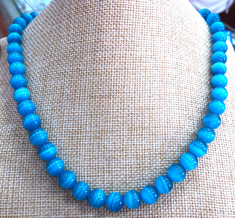 Natural Genuine Multicolor Selenite Round Beads Necklace" Strand with ...
