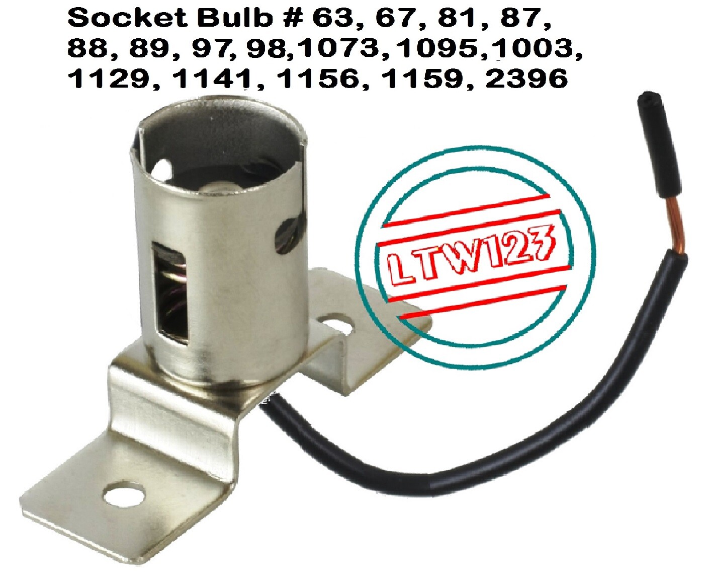 (1) Socket For Bulbs 63,67,81,87,88,89,97,1003,1073,1129,1141,1156,2396 ...